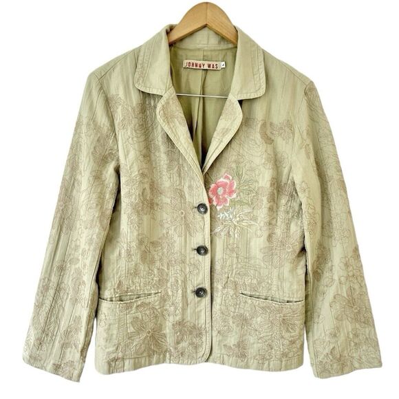 Johnny Was | Jackets & Coats | Johnny Was Embroidered Floral Rose ...